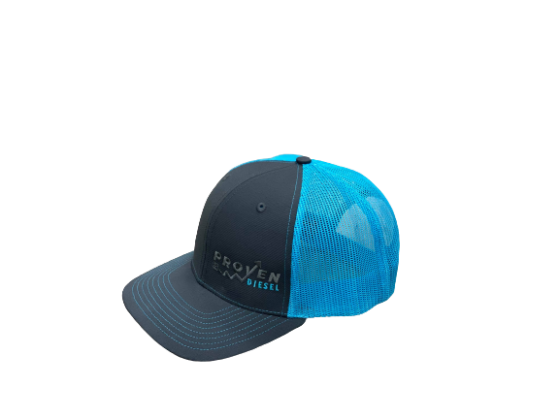 Gray & Light Blue Snapback Hat - Proven Diesel